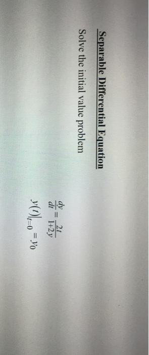 Solved Solve the initial value problem dy/dt = 2t/1 + 2y | Chegg.com