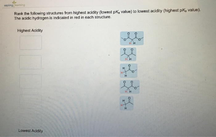 Solved aping Rank the following structures from highest | Chegg.com