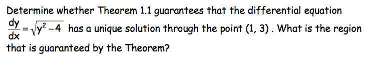 Solved Determine whether Theorem 1.1 guarantees that the | Chegg.com