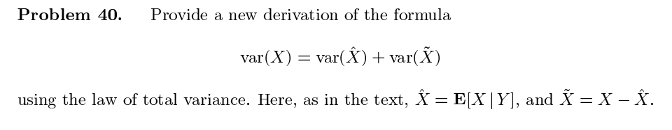 Provide a new derivation of the formula var(X) = | Chegg.com