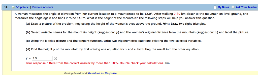 Solved 12. 113 points I Previous Answers For the triangle | Chegg.com