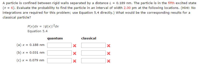 Solved A particle is confined between rigid walls separated | Chegg.com