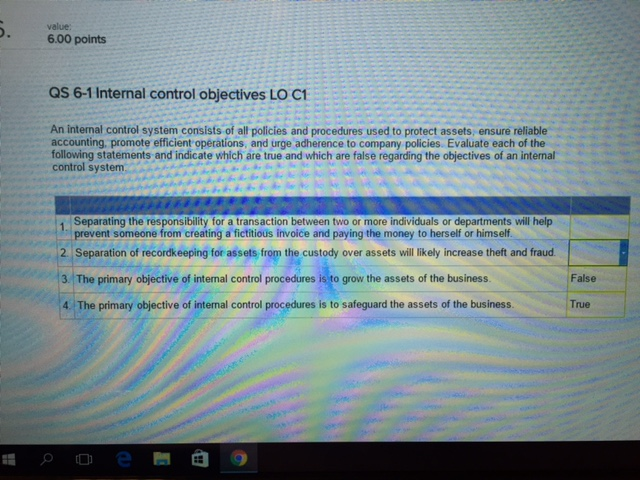 Solved An internal control system consists of all policies | Chegg.com