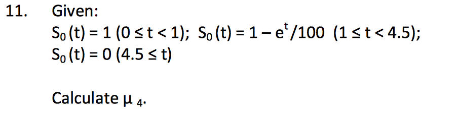 Solved 11. Given: S0 (t) = 1 (0