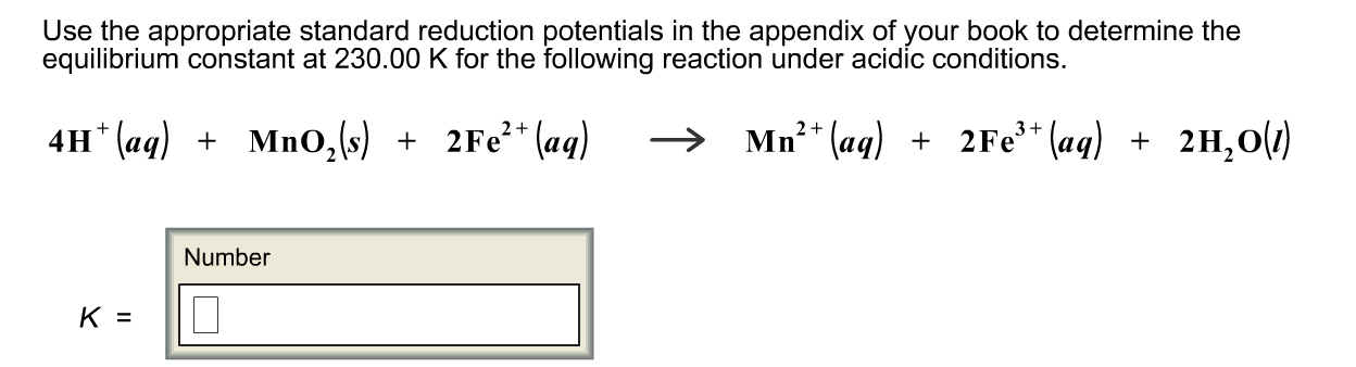 Use the appropriate standard reduction potentials in | Chegg.com