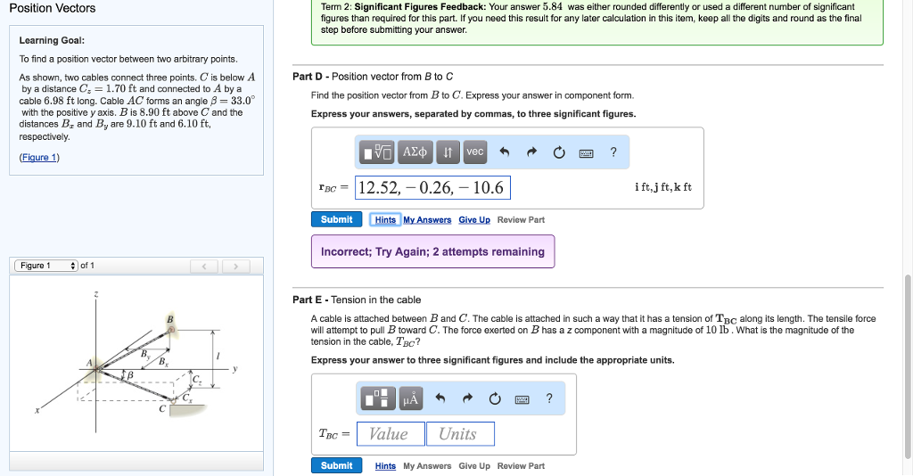 Solved To find a position vector between two arbitrary | Chegg.com