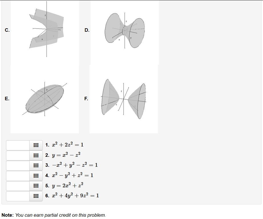 Solved (10.6)(#2) (1 point) Match the equation with its | Chegg.com Solved (10.6)(#2) (1 point) Match the equation with its | Chegg.com