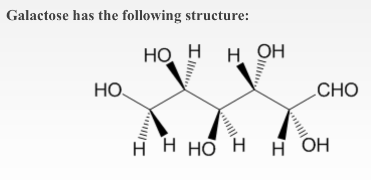 Solved Galactose has the following structure: A. Draw | Chegg.com