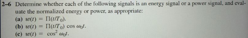 Solved determine whether each of the following signals is am | Chegg.com