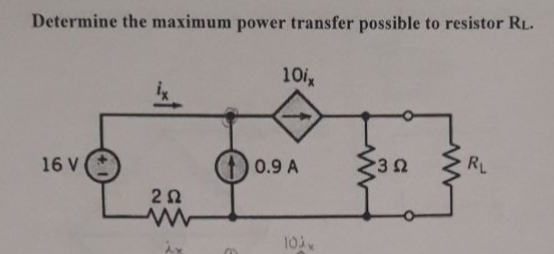 Solved Determine the maximum power transfer possible to | Chegg.com