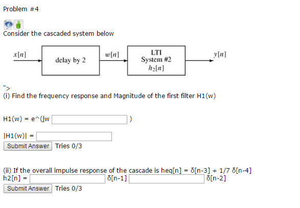 Solved Consider The Cascaded System Below I Find The