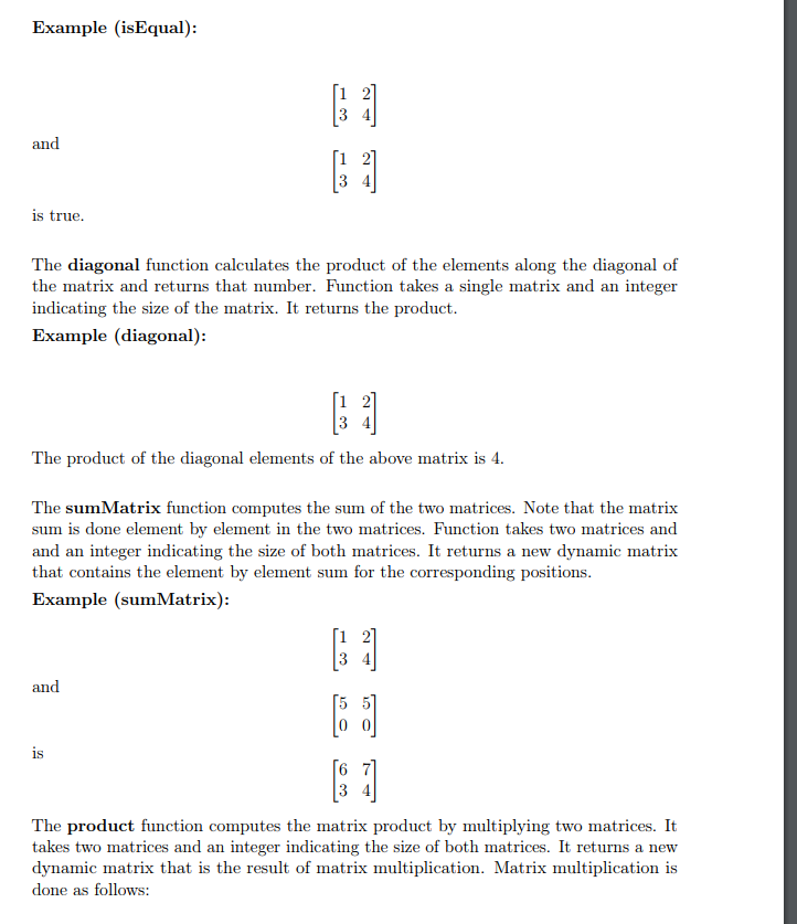 Solved A dynamic integer matrix is a two dimensional array | Chegg.com