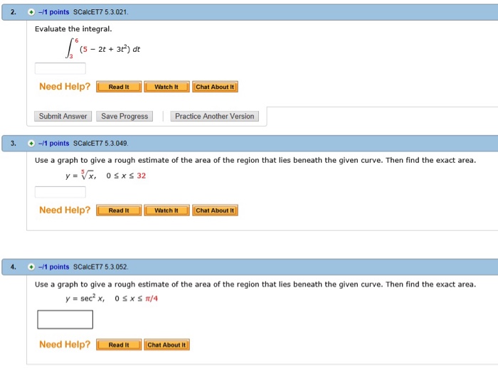 Solved Evaluate the integral. integral 2 to 6 (5 - 2t + | Chegg.com