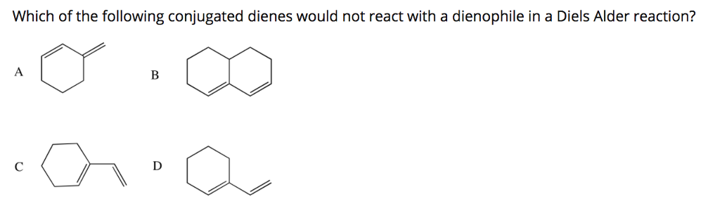 Solved Which of the following is the most stable diene? | Chegg.com
