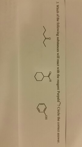 Solved Which of the following substances will react with the | Chegg.com