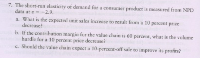 Solved The short-run elasticity of demand for a consumer | Chegg.com