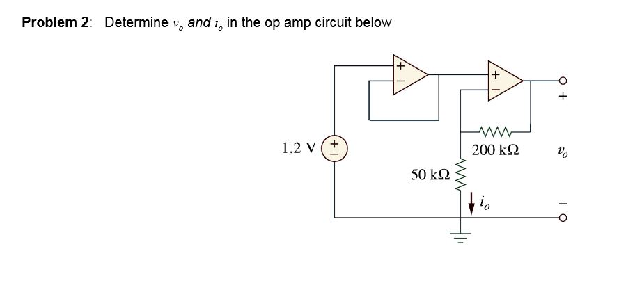 Solved Determine v0 and i0 in the op amp circuit below | Chegg.com