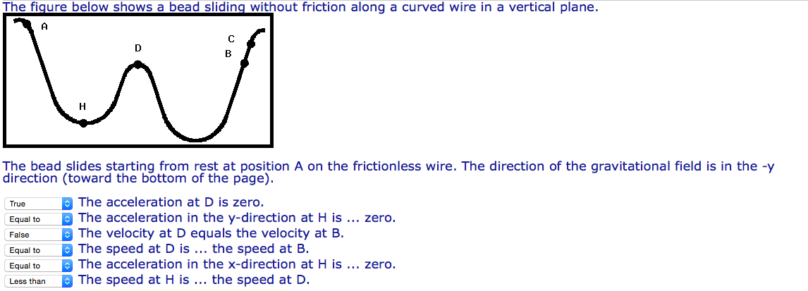 Solved The Figure Below Shows A Bead Sliding Without