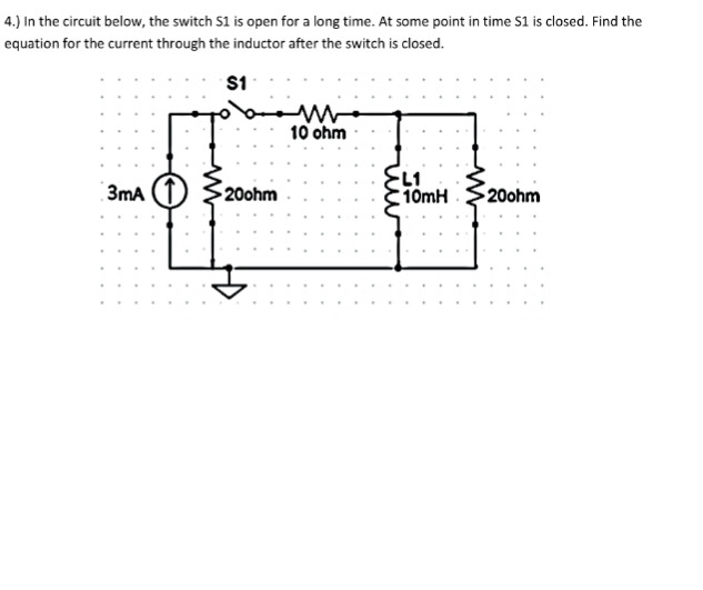 Solved In the circuit below, the switch S1 is open for a | Chegg.com