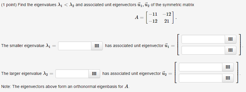 Solved Find the eigenvalues lambda_1