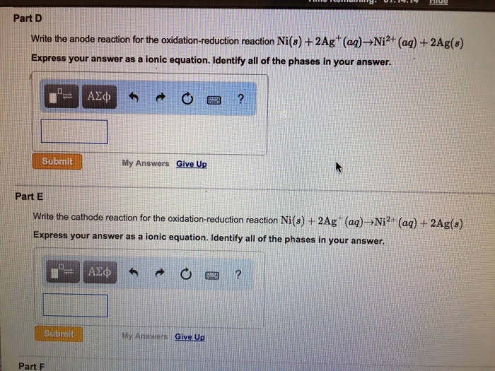 Solved Write the anode reaction for the oxidation-reduction | Chegg.com