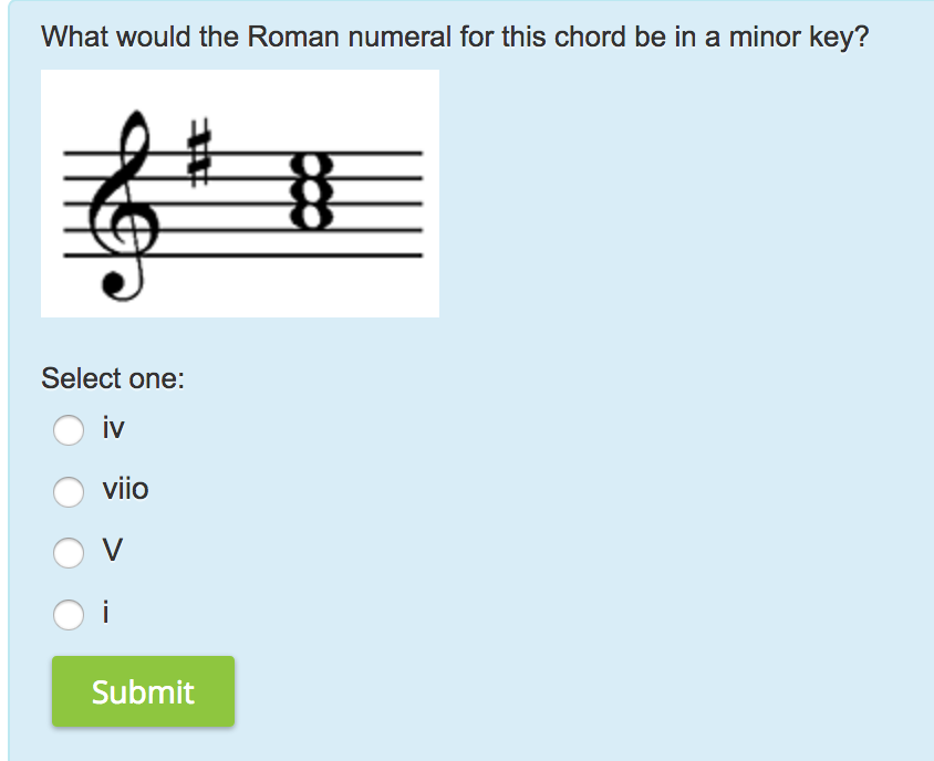 What would the roman numeral for this chord be in a | Chegg.com