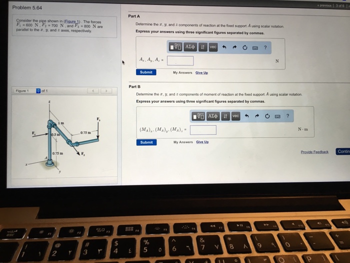 Solved Consider the pipe shown in (Figure 1) The forces F_1 | Chegg.com