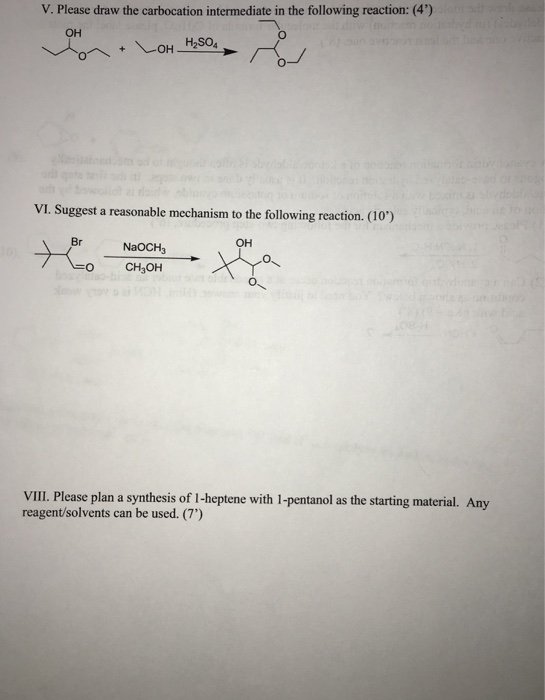Solved Please draw the carbocation intermediate in the | Chegg.com