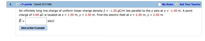 Solved An infinitely long line charge of uniform linear | Chegg.com