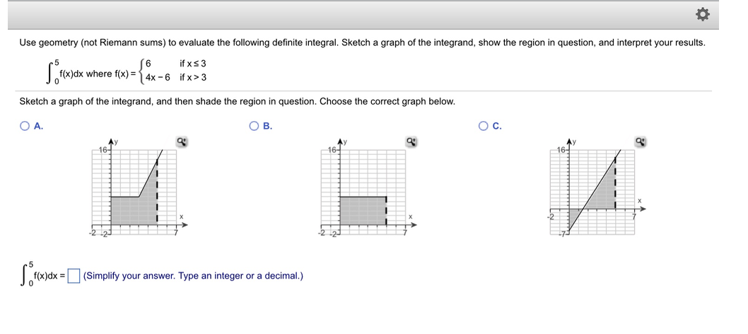 Solved Use geometry (not Riemann sums) to evaluate the | Chegg.com