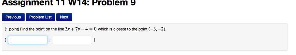 Solved Assignment 11 W14: Problem 9 Previous Problem List | Chegg.com