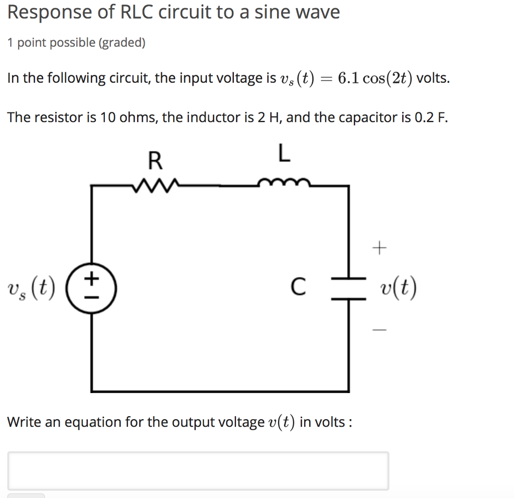 Solved Phasor circuit analysis 1 point possible (graded) 0.1 | Chegg.com