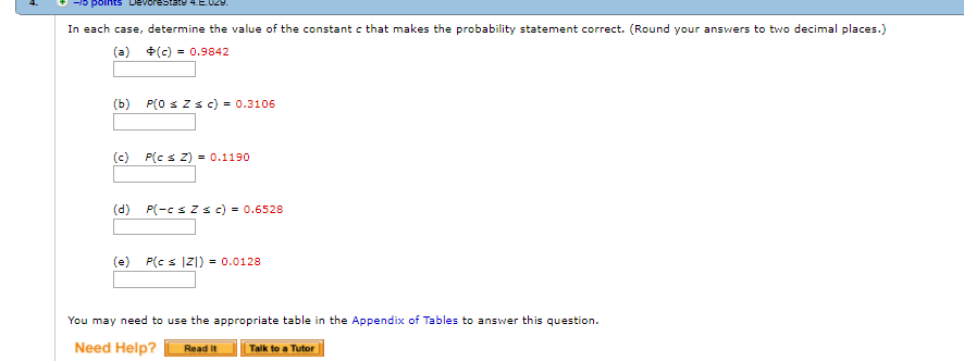 Solved In each case, determine the value of the constant c | Chegg.com