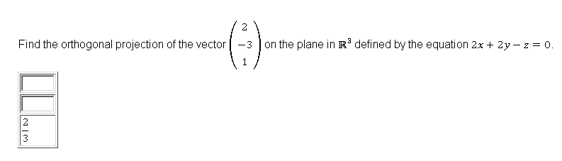 Orthogonal Vector Projection Formula