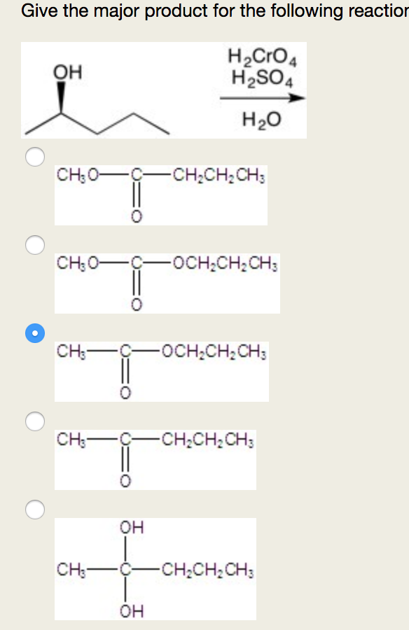 Solved Give the major product for the following reactior | Chegg.com