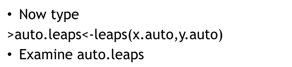 Cp and Leaps Click on packages in your R menu Click | Chegg.com