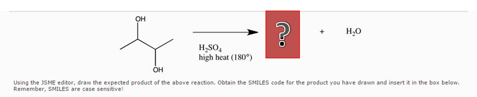 Solved Using the JSME editor, draw the expected product of | Chegg.com