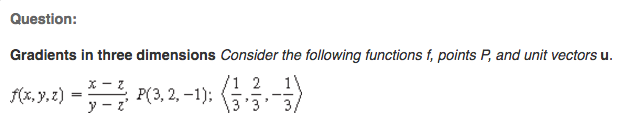 Solved Gradients in three dimensions Consider the following | Chegg.com