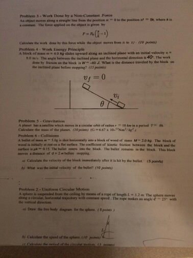 Solved Work Done by a Non-constant Force An object moves | Chegg.com