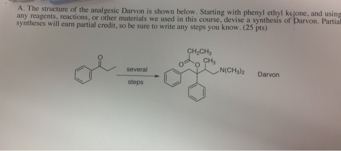 Solved The structure of the analgesic Darvon is shown below. | Chegg.com