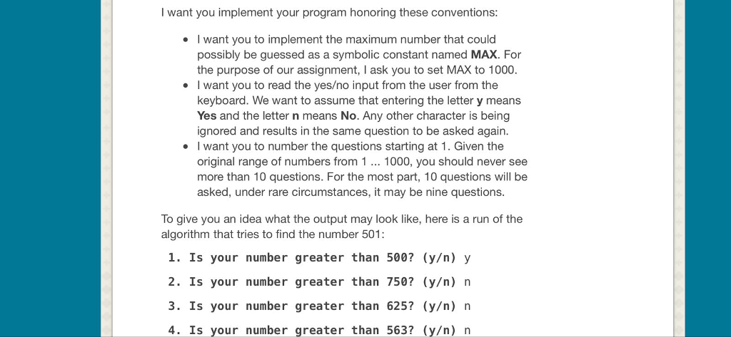 What To Do Write A C Program That Can Guess Any 