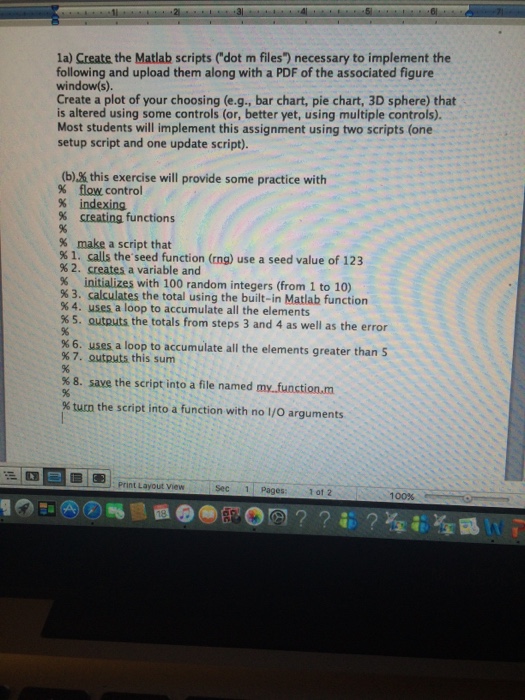 Solved Create the Matlab scripts (*dot m files") necessary | Chegg.com