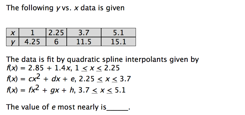 Solved The following y vs. x data is given The data is fit | Chegg.com Solved The following y vs. x data is given The data is fit | Chegg.com