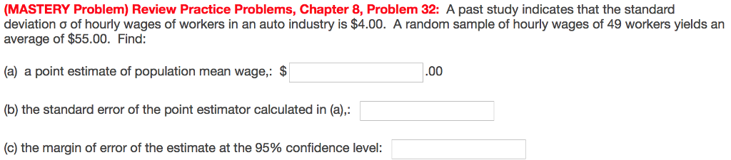 Solved (MASTERY Problem) Review Practice Problems, Chapter | Chegg.com