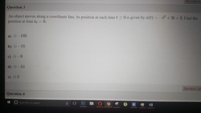Solved Review L Question 3 An Object Moves Along A