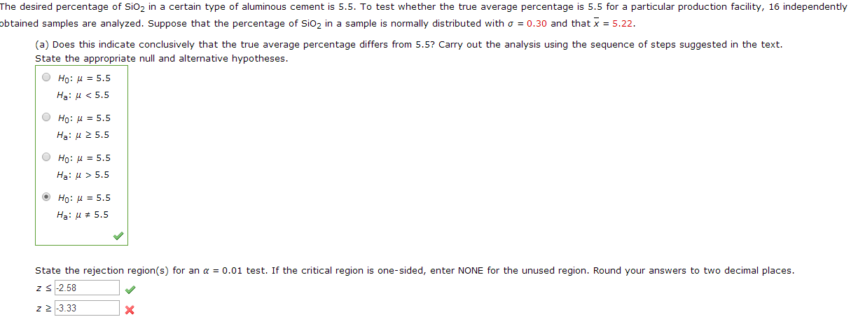 Solved The desired percentage of SiO2 in a certain type of | Chegg.com