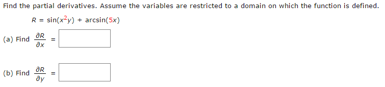 Solved Find the partial derivatives. Assume the variables | Chegg.com