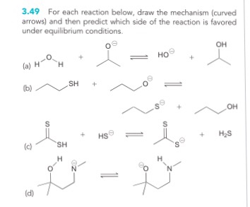 Solved For each reaction below, draw the mechanism (curved | Chegg.com