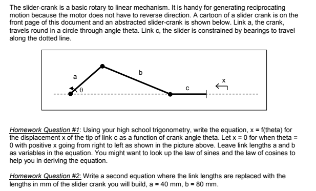 Solved The slider-crank is a basic rotary to linear | Chegg.com