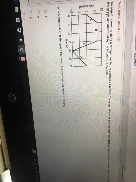 Solved An Object Is Moving Along A Straight Line In The